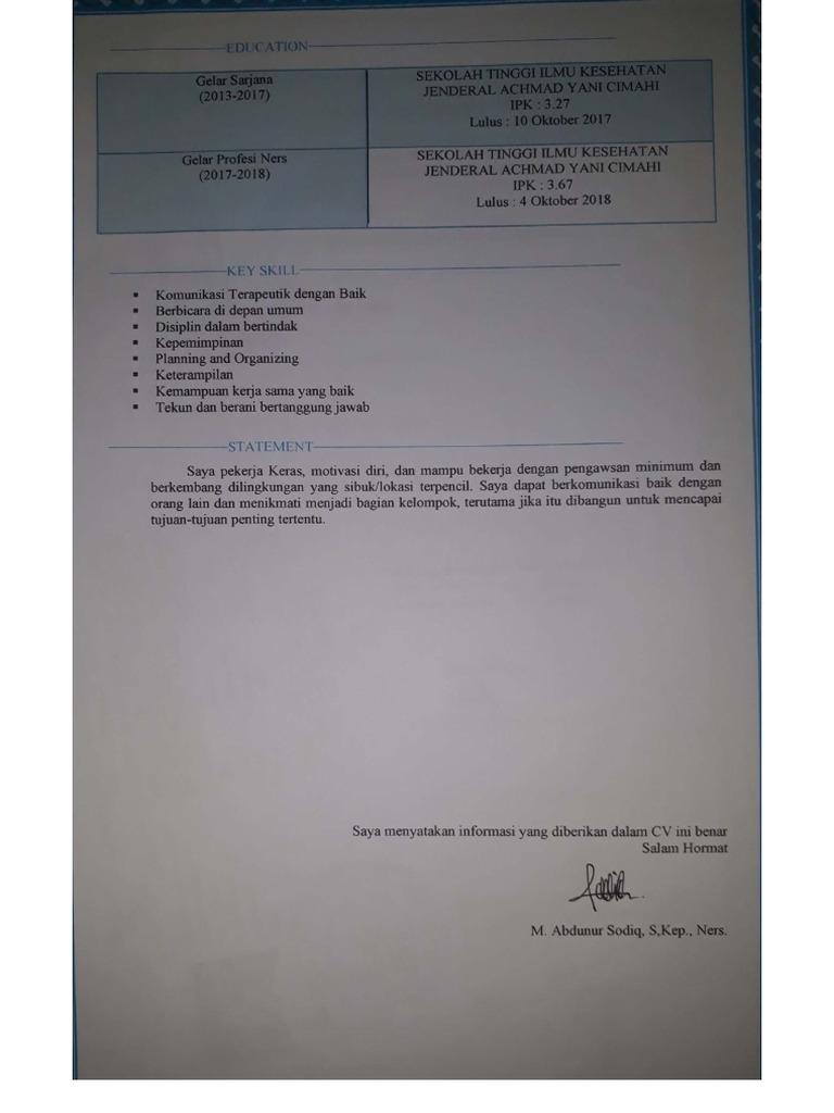 Cv Hal 3 Pdf