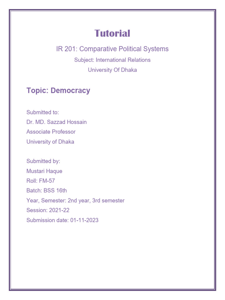 201 Tutorial Cover | PDF