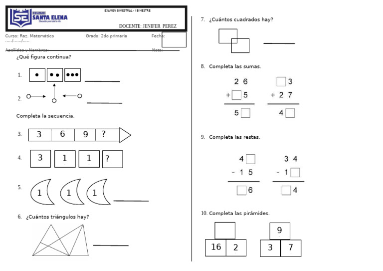 Raz. Matem 2DO PRIM | PDF