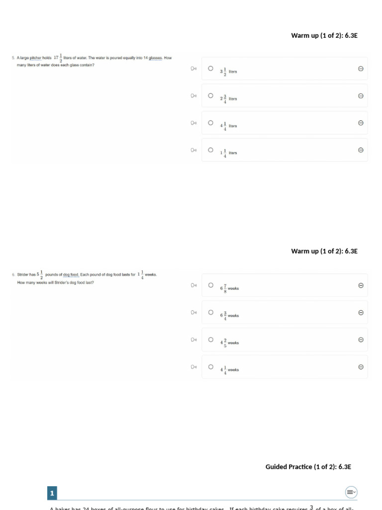 6.3E Intervention - Warm Up and Exit Ticket | PDF