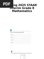 2023 Staar Redesign 8 Math Practice Test | PDF | Area | Triangle