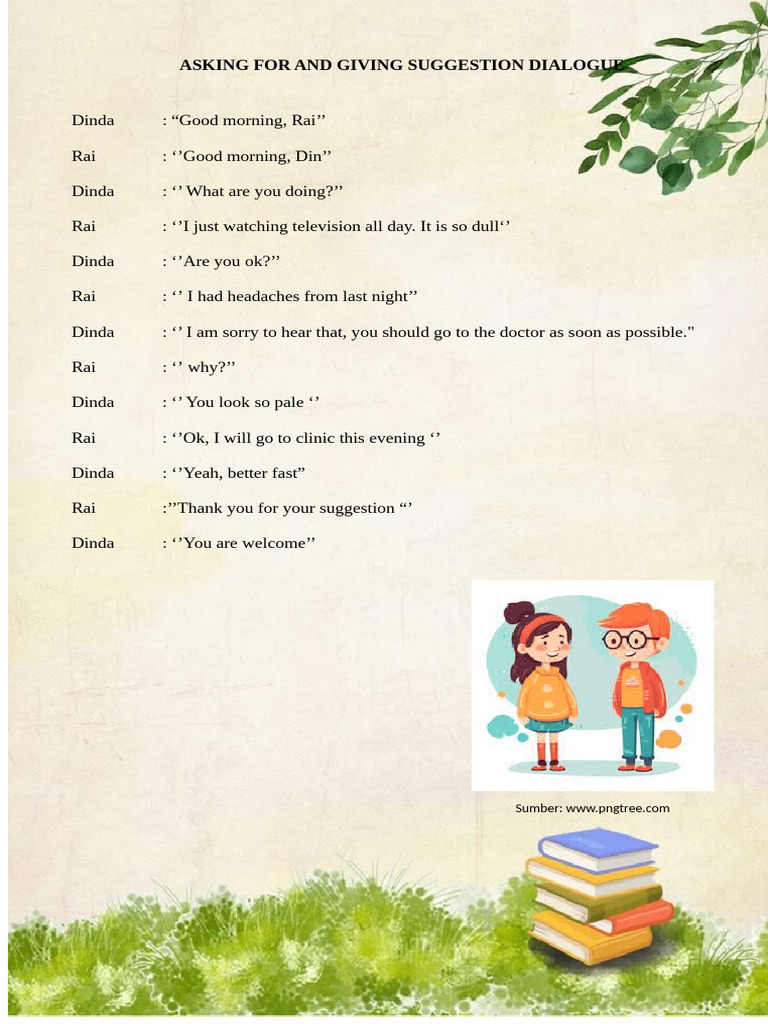 Dialogue Asking For and Giving Suggestion | PDF
