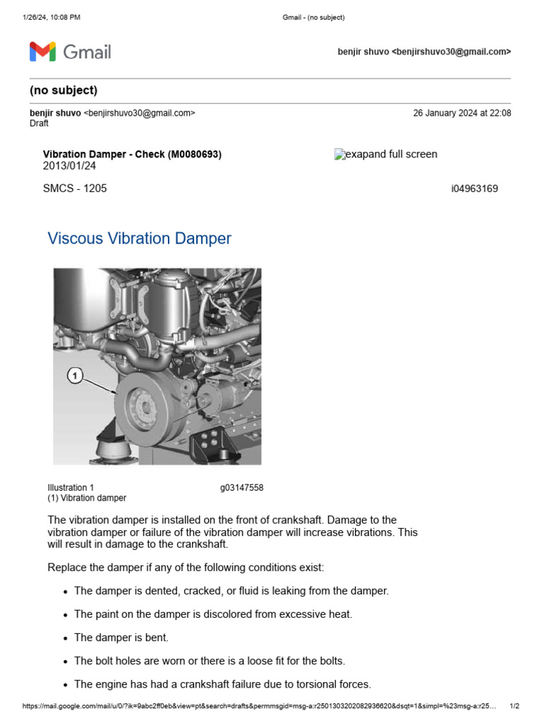 Vibration Damper - Check (M0080693) | PDF