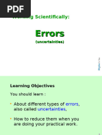 Types of Errors in Physics | PDF