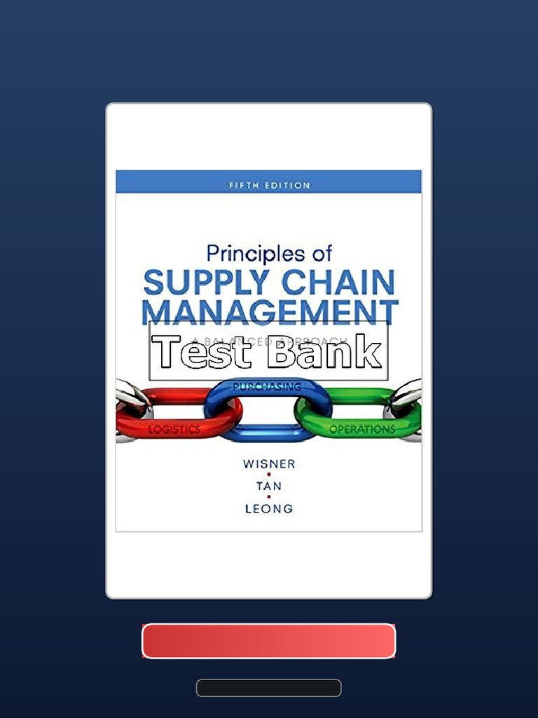Complete Bundle Principles of Supply Chain Management A Balanced ...