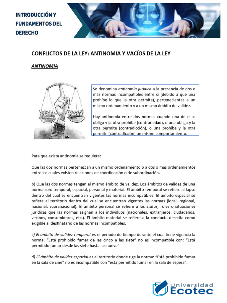 Antinomia y Lagunas de La Ley | PDF | Cigarrillo | Justicia