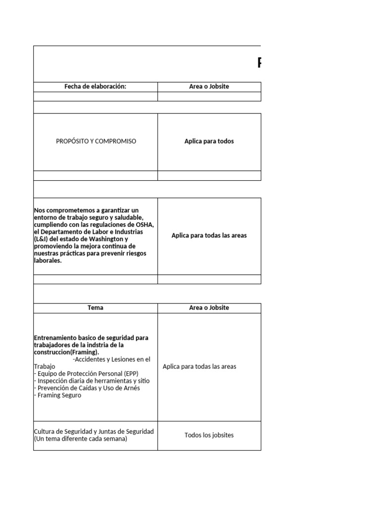 Plan Seguridad R&R Builders | PDF | Administración de Seguridad y Salud ...