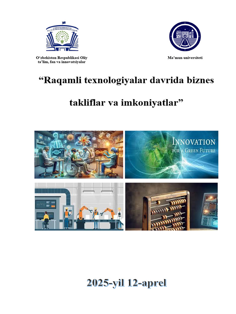 2 Konferensiya Maqolalar To'plami 2tayyor | PDF