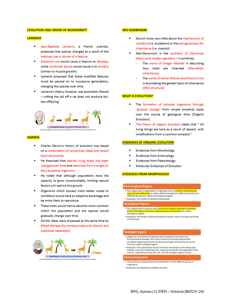 Midterms - Gen Bio 2 (Evolution) | PDF | Evolution | Heredity