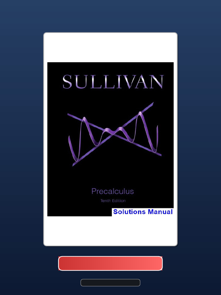Complete Bundle Precalculus 10th Edition Sullivan | PDF | Trigonometric ...