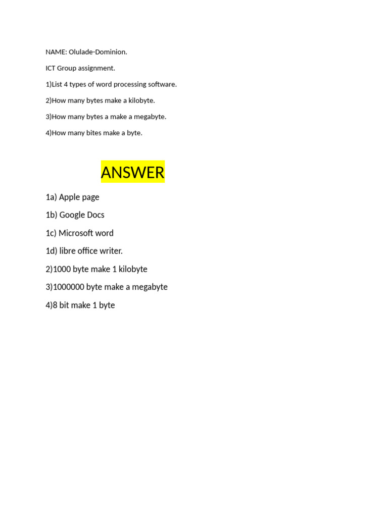 Ict Group Assignments | PDF