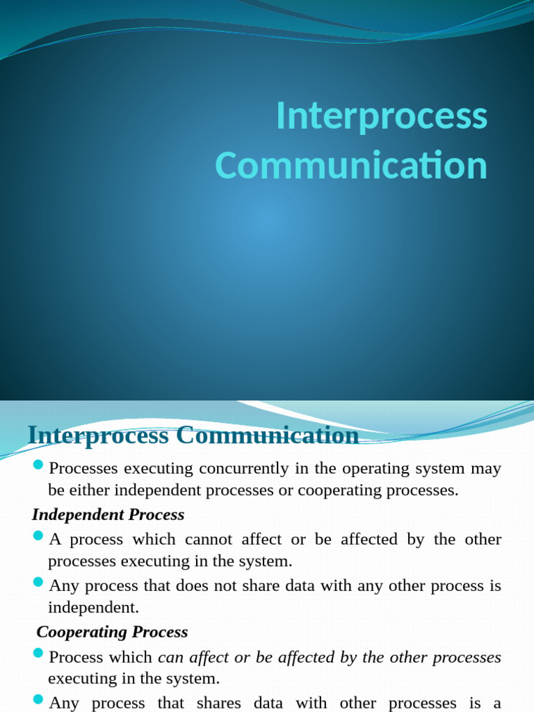 5 Interprocess Communication | PDF | Process (Computing) | Message Passing