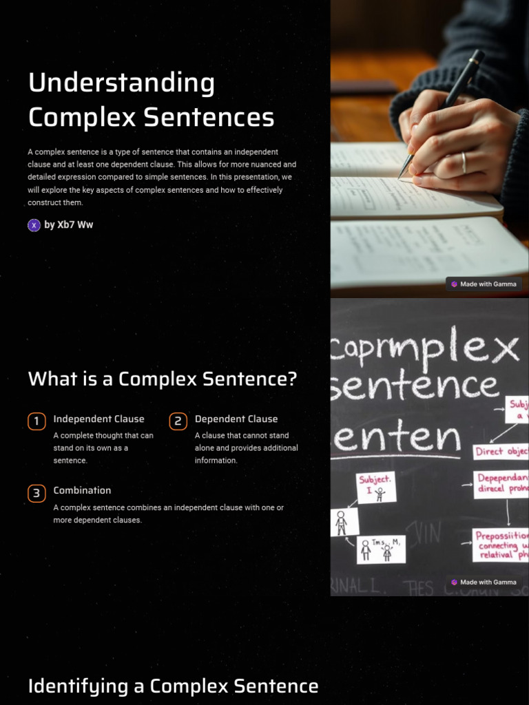 Understanding Complex Sentences | PDF | Clause | Sentence (Linguistics)
