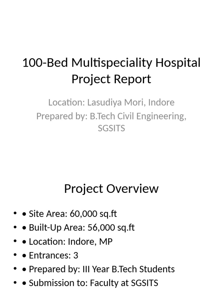 100-Bed Multispeciality Hospital Design | PDF