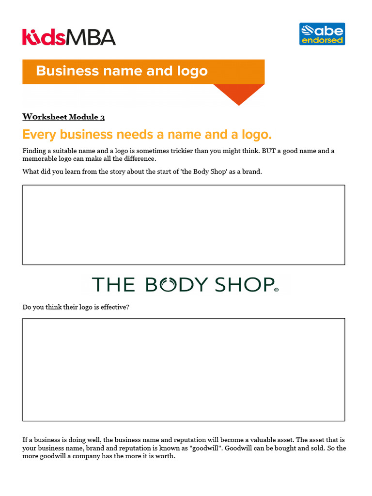 Worksheet Module 10 12S - Business Finance v1 | PDF | Trademark