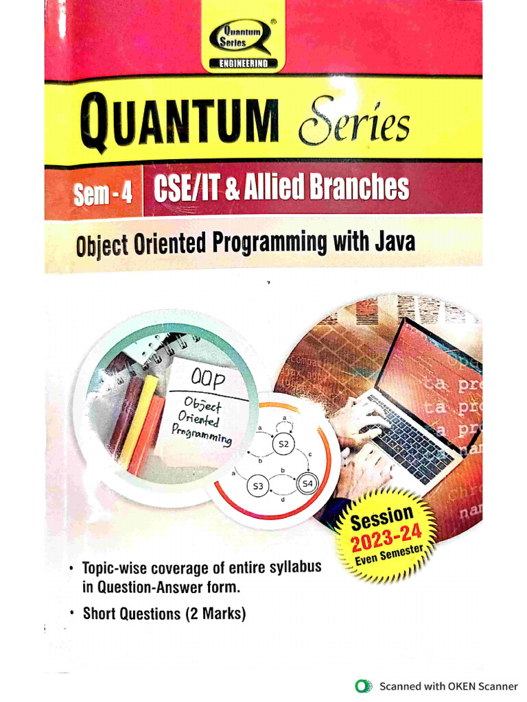 OOPS With Java Quantum (2023-24) | PDF