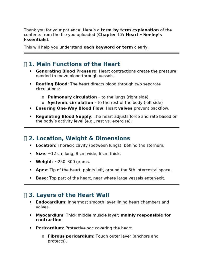 Heart Anatomy Terms | PDF | Heart Valve | Heart
