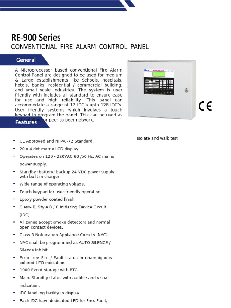 RE-9012 Fire Alarm Control Panel Manual | PDF | Manufactured Goods ...
