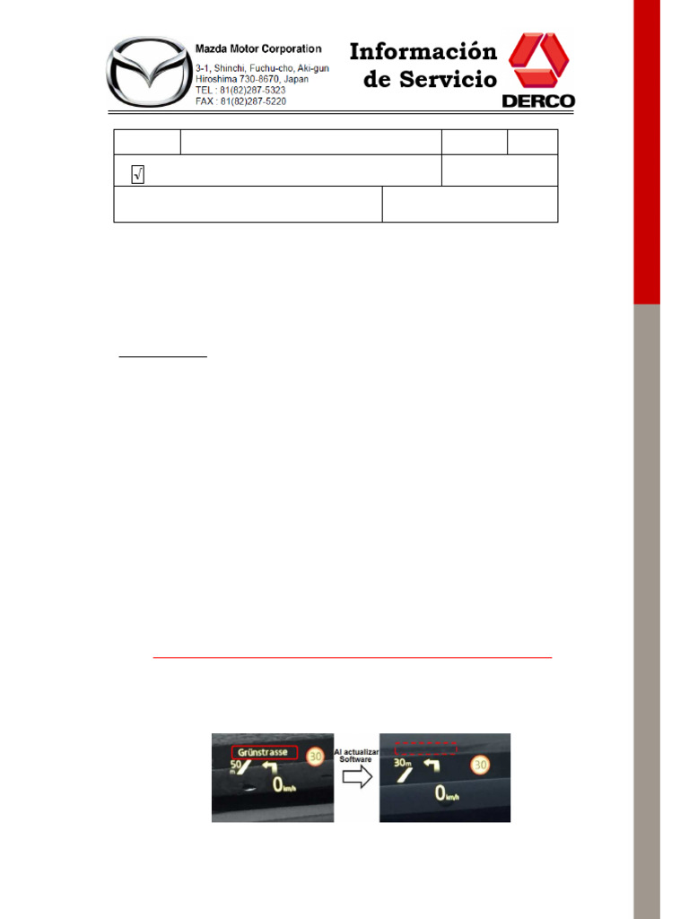 14R036H TODOS Los Vehiculos Con MZD Connect - Lanzamiento Software Version 59.00.502A | PDF ...
