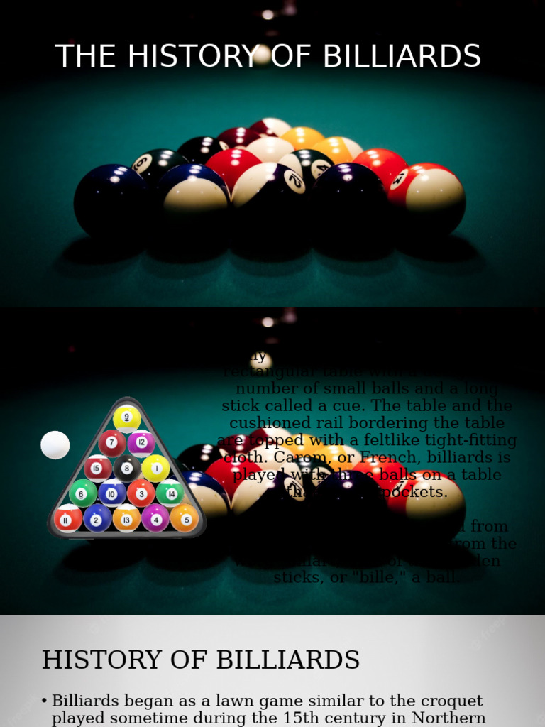 The Evolution and History of Billiards | PDF | Cue Sports | Pool (Cue ...