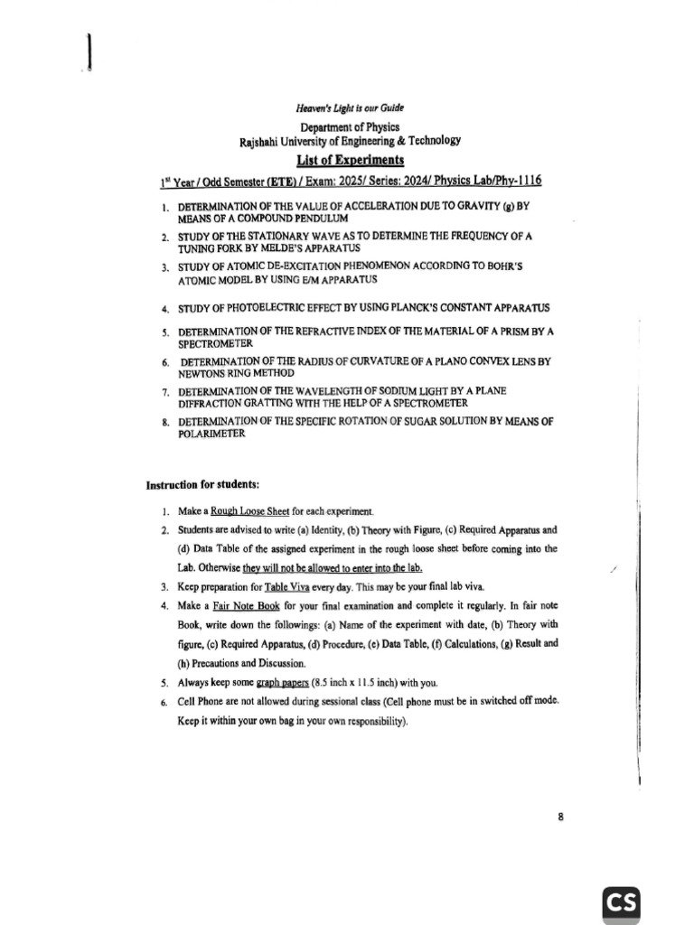 Lab Manual Phy | PDF