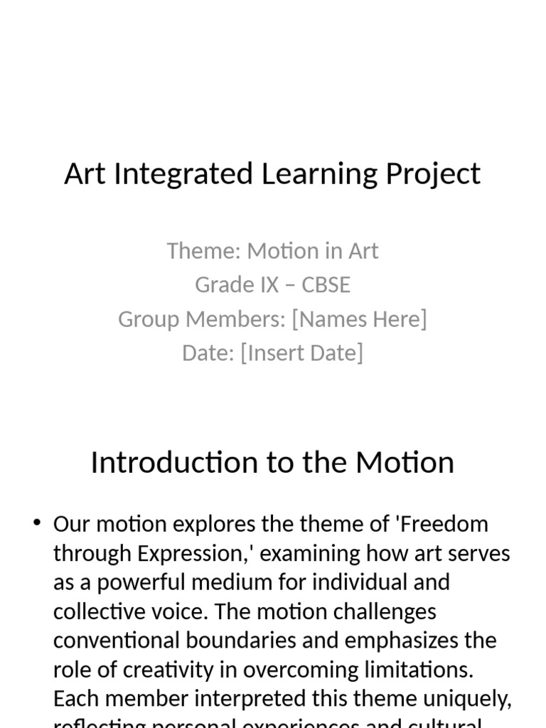 Art Integrated Learning Grade9 | PDF