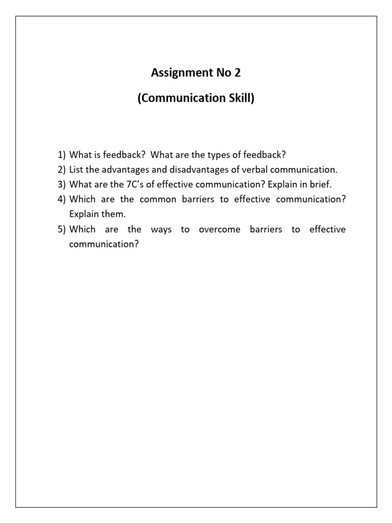 Assignment2@X (Communication Skill) | PDF