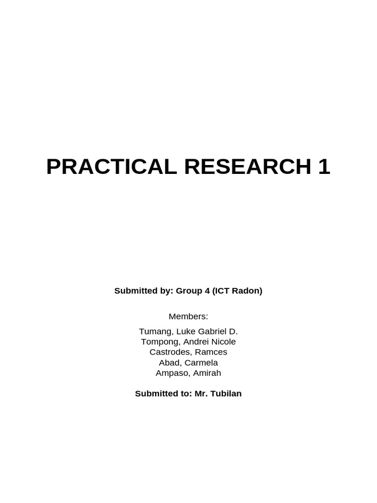 Group 4 Practical Research 1 | PDF | Educational Technology | Computer ...