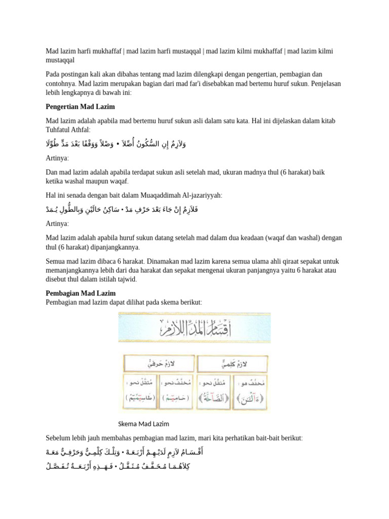 Mad Lazim Harfi Mukhaffaf Dan Mustaqqal | PDF