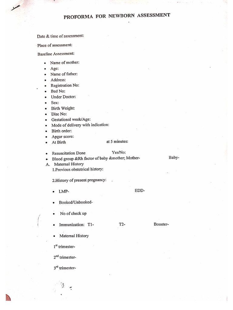 Newborn Assessment | PDF