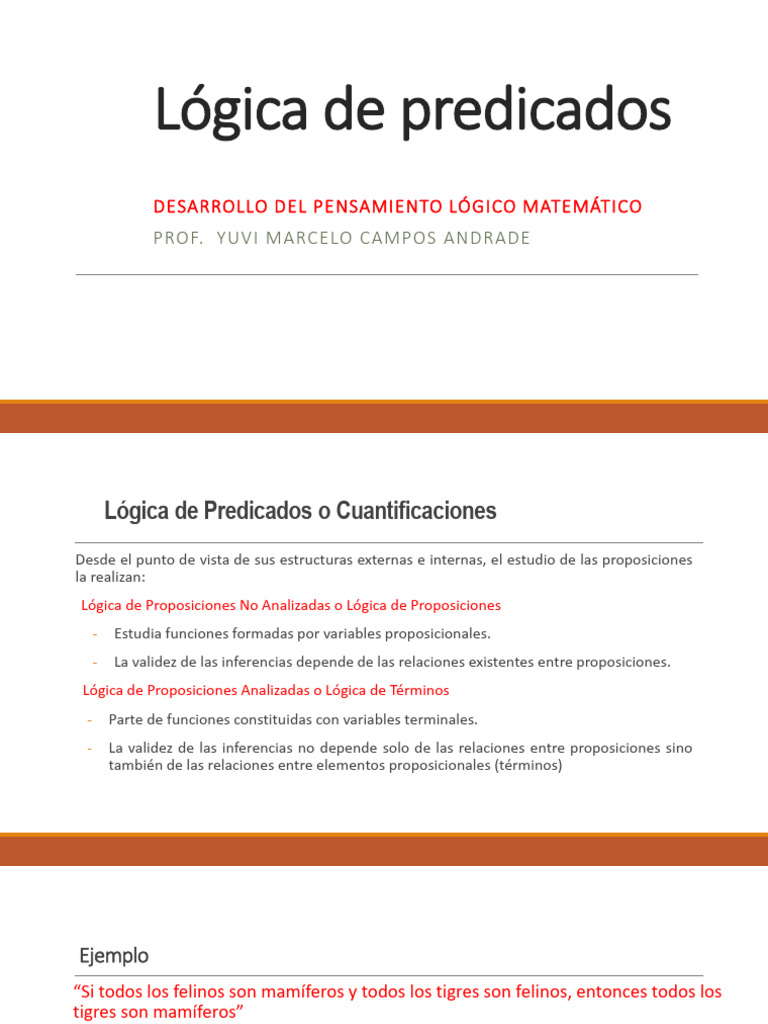 Lógica de Predicados y Cuantificadores | PDF | Proposición | Lógica
