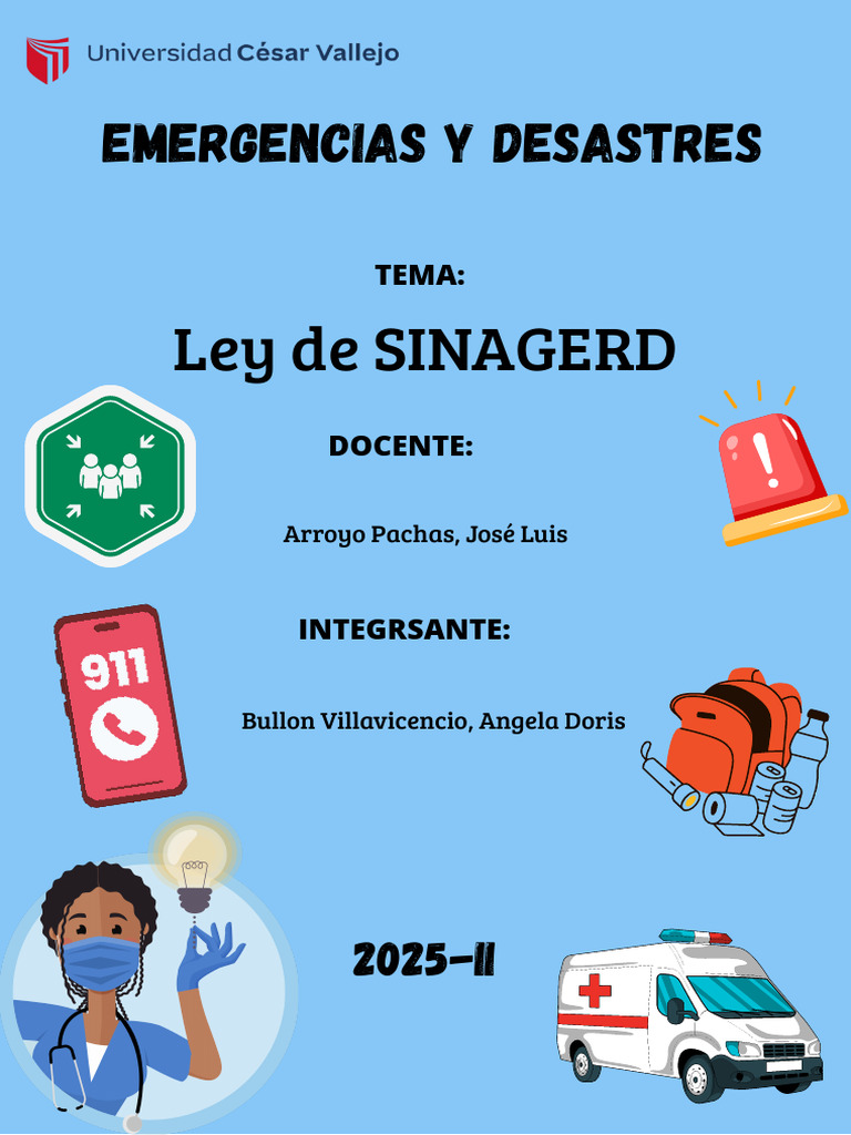 Ley de SINAGERD (Emergencias y Desastres) | PDF | Riesgo