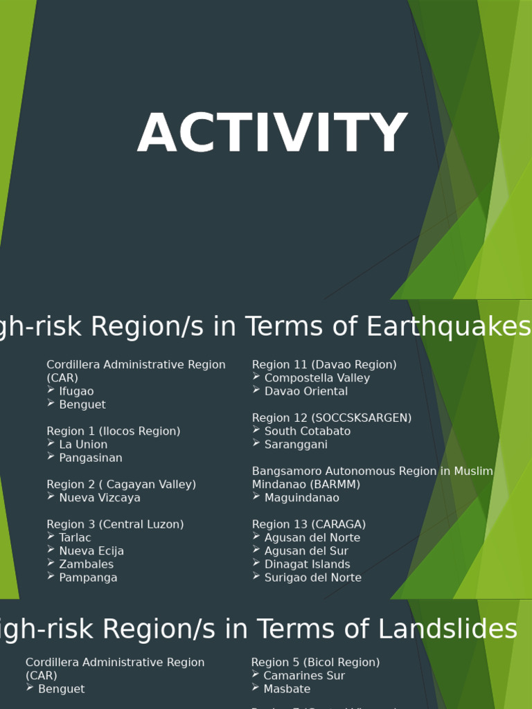 High-Risk Regions for Natural Disasters | PDF