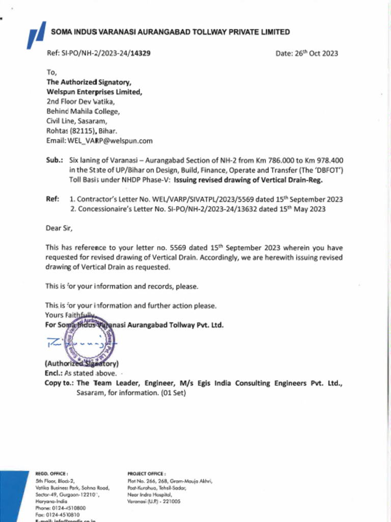 Revised GFC Drawing of Vertical Drain | PDF