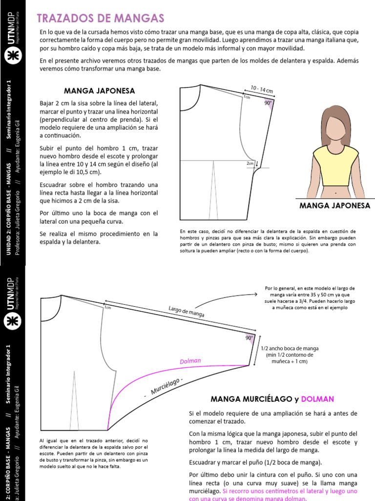Trazados de Mangas Básicas y Transformaciones | PDF