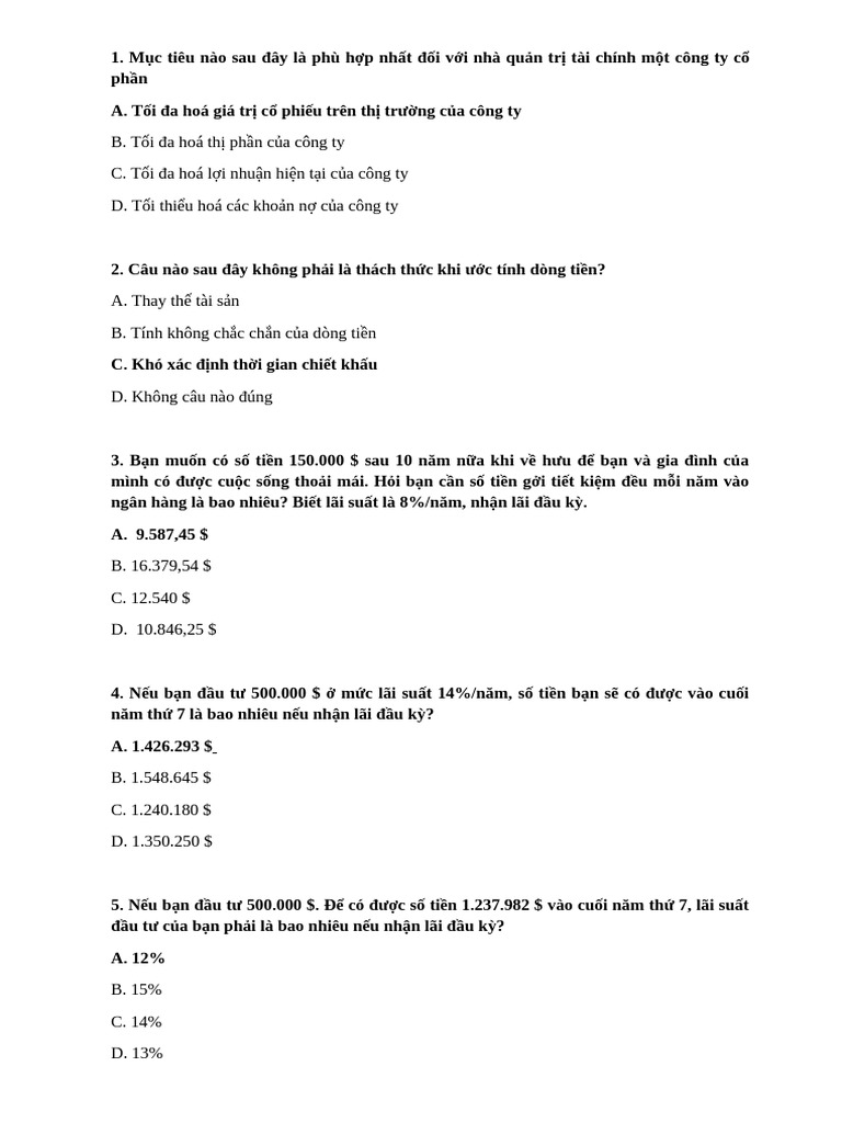 On Tap 20 Cau Hoi | PDF