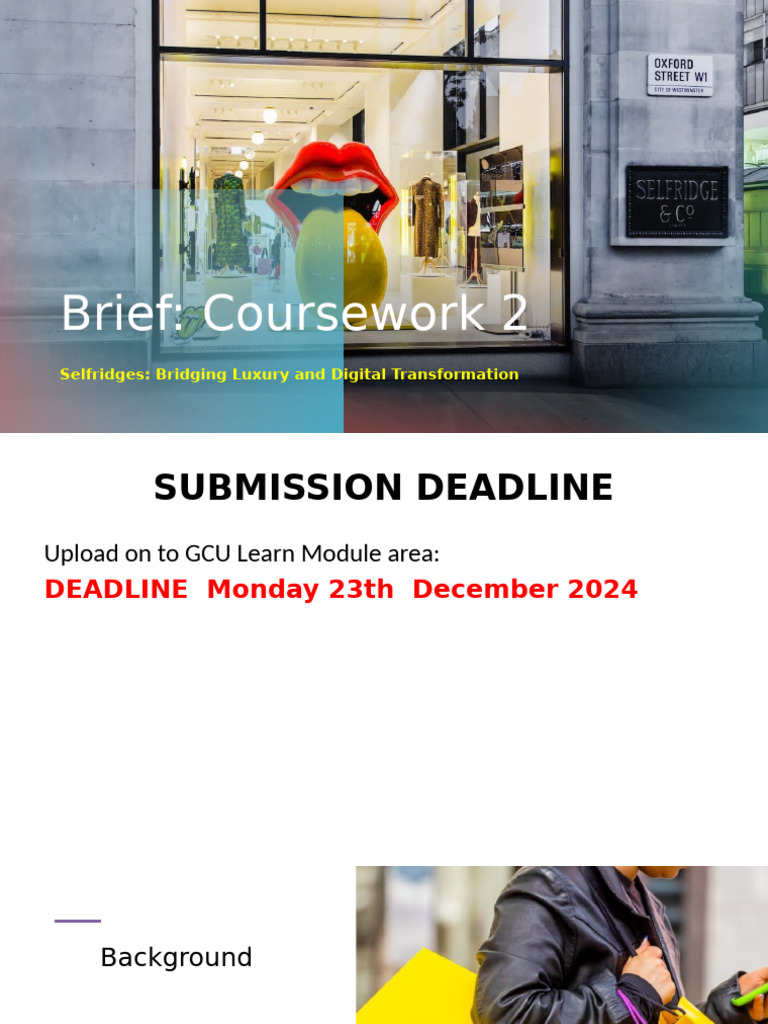 Coursework 2 Brief | PDF | Customer Experience | Narrative