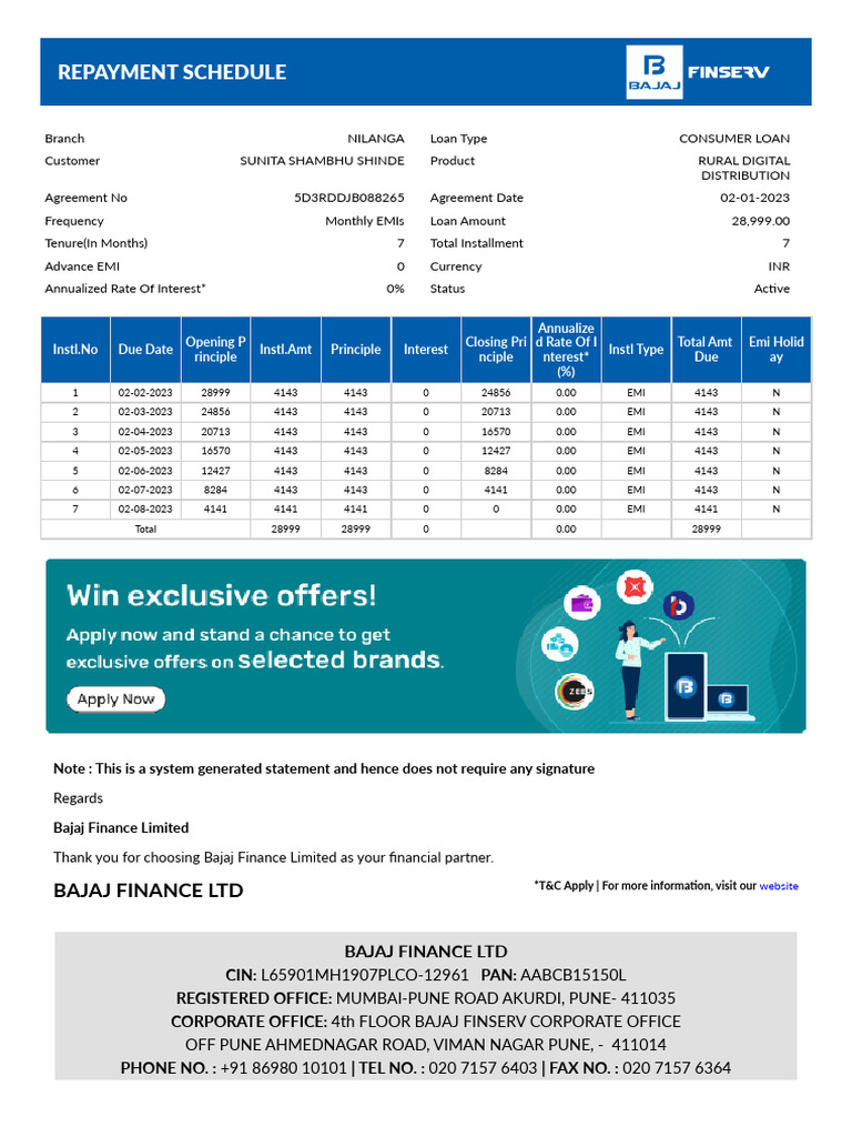 Repayment Schedule 1725212078765 | PDF | Banking Technology | Financial ...