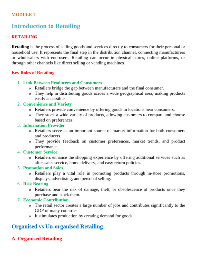 Retail Business Management-1 | PDF | Franchising | Retail