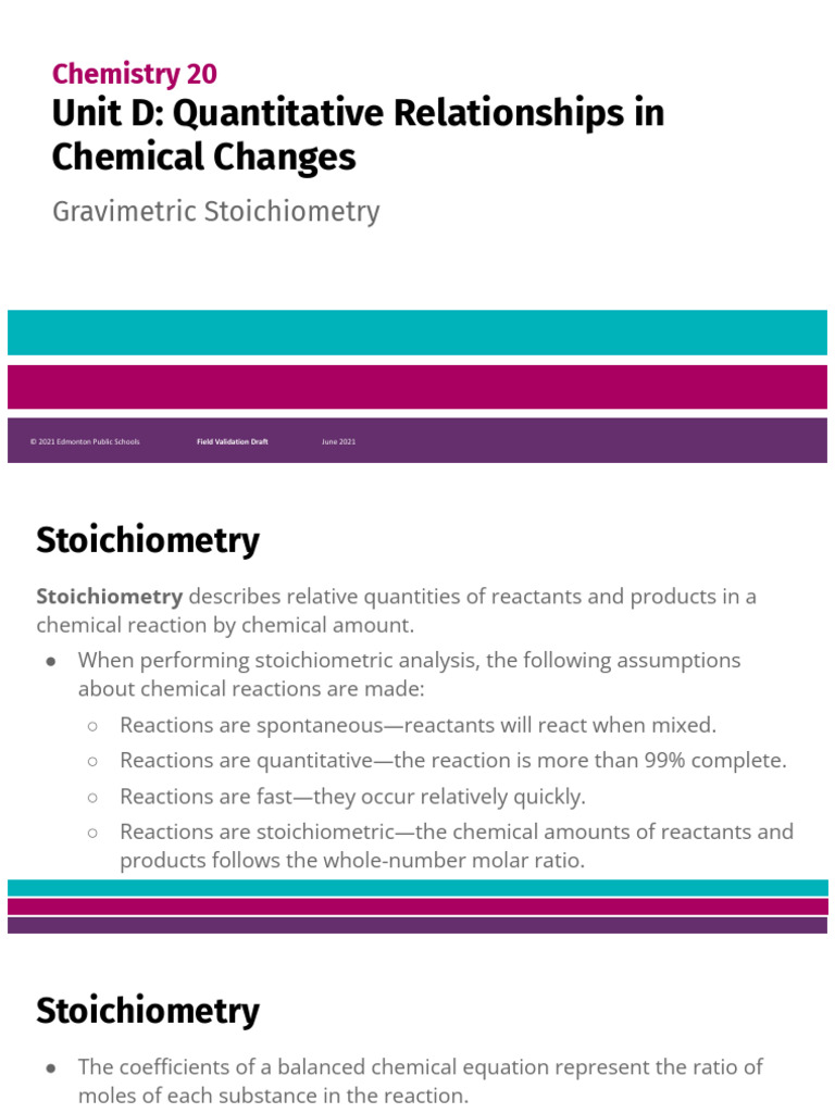 04 - Gravimetric Stoichiometry | PDF | Stoichiometry | Mole (Unit)