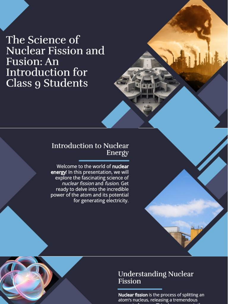 Slidesgo The Science of Nuclear Fission and Fusion An Introduction For ...