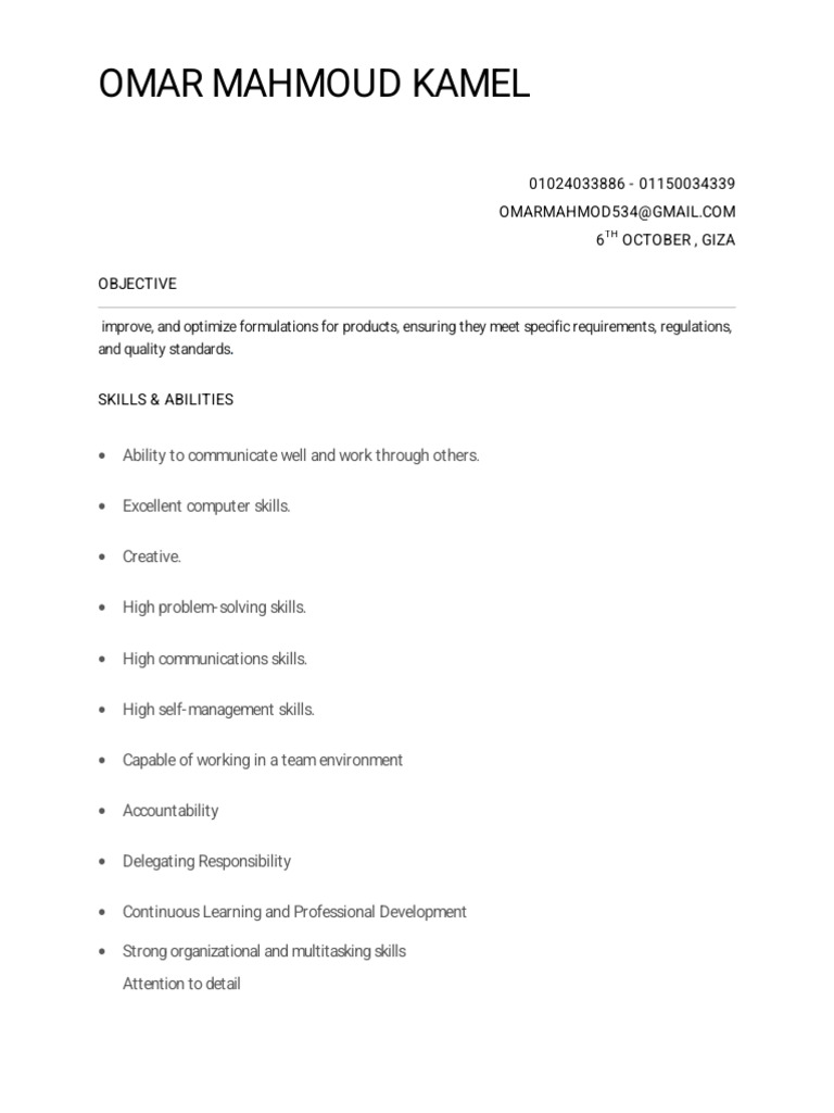 Formulation Omar | PDF