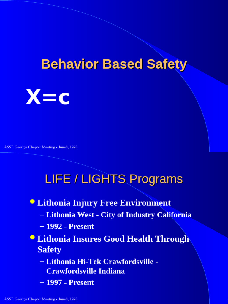 Behavior Based Safety Strategies Overview | PDF | Business