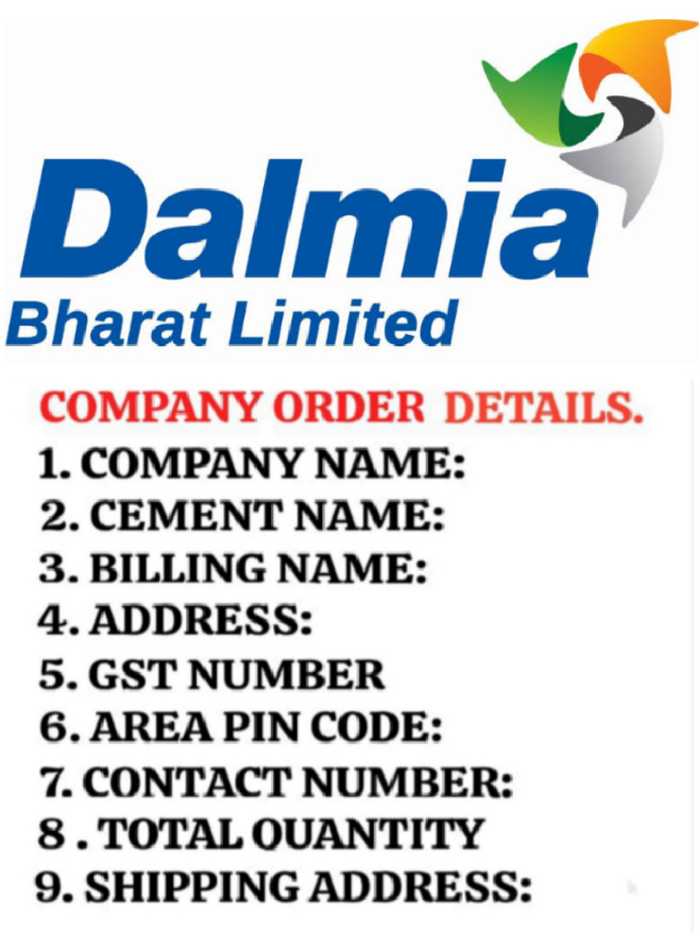 Dalmia Order Details | PDF