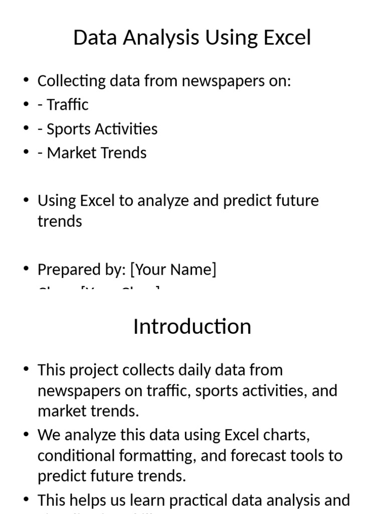 Data Analysis Using Excel Project With Excel Enhanced | PDF | Data Analysis | Microsoft Excel