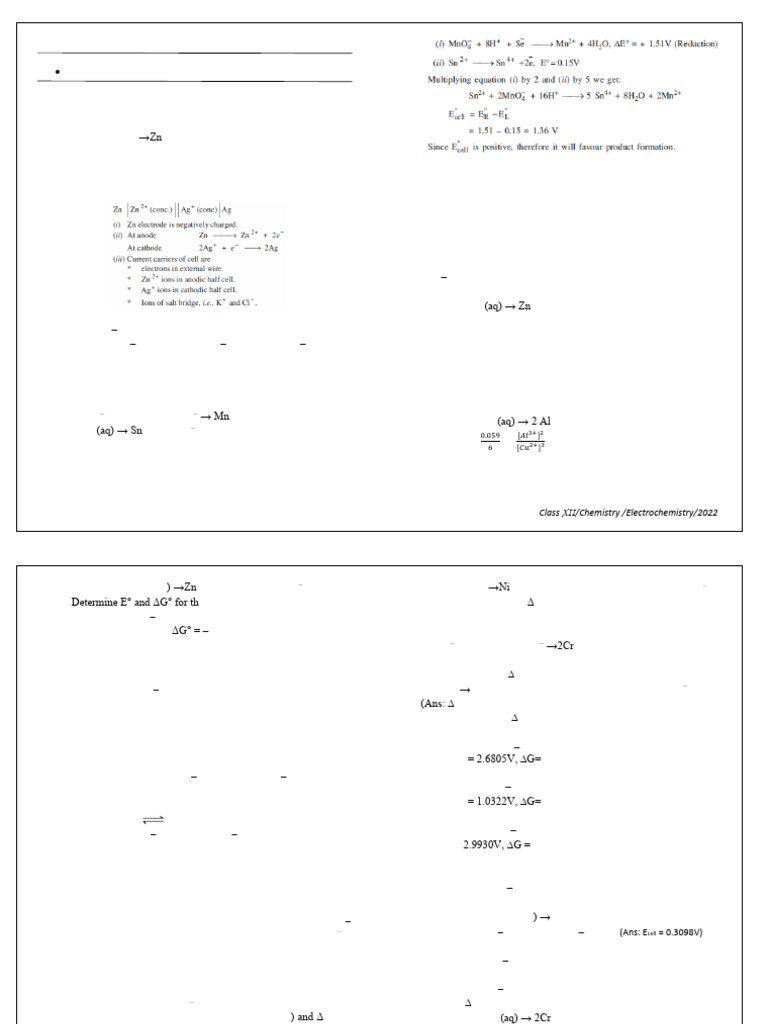 Electrochemistry Worksheet Answer Key | PDF | Electrochemistry ...