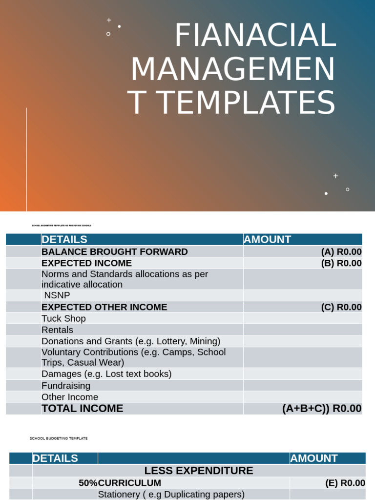 Fianacial Management Templates | PDF | Payments | Cash