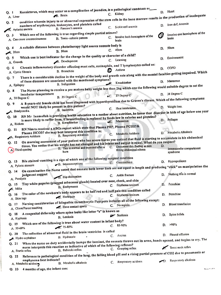 PHN Past Paper 2021 | PDF