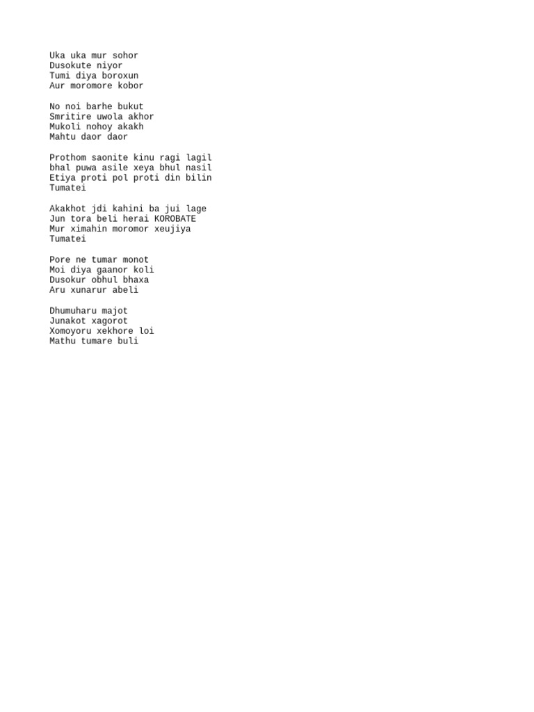 Uka Uka Mur Sohor | PDF