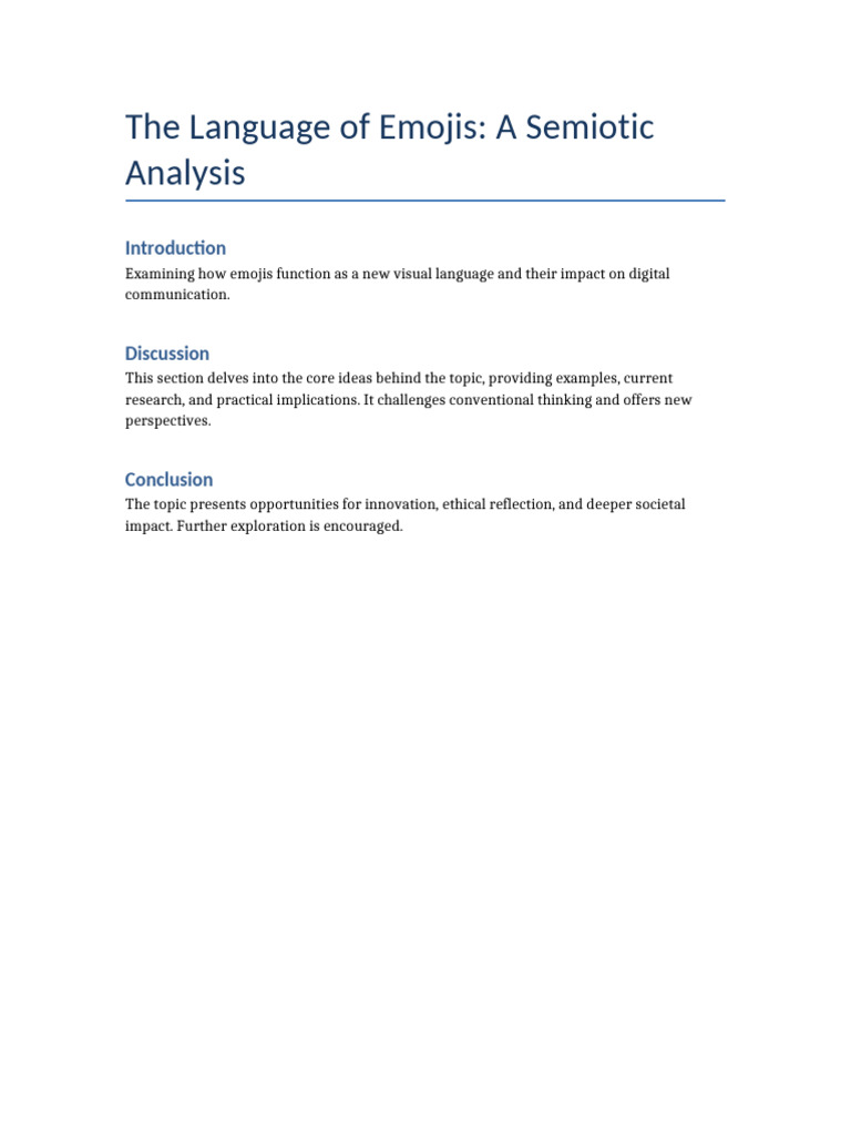 The Language of Emojis A Semiotic Analysis | PDF
